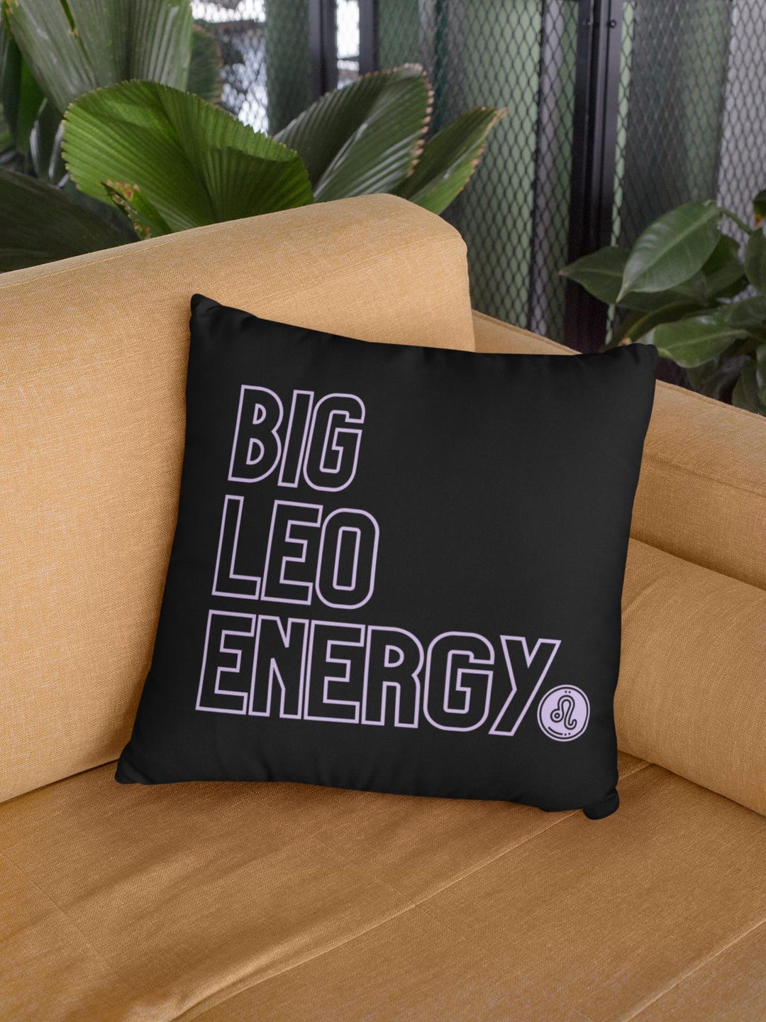 Big Leo Energy Square Pillow - Etsy