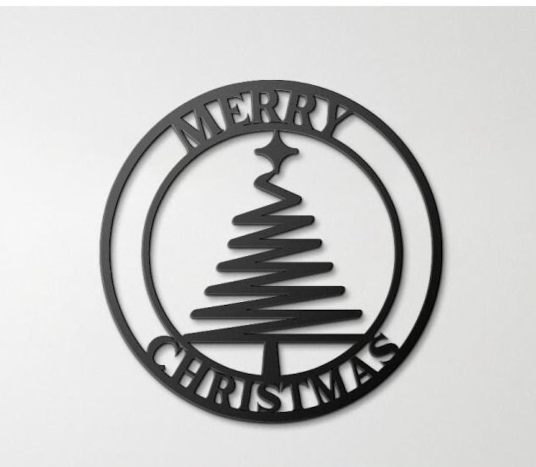 Christmas Tree Metal Sign Christmas Metal Art Christmas - Etsy