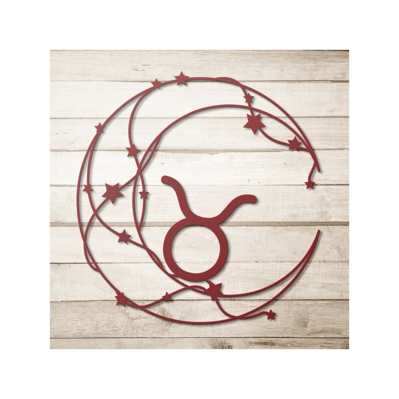 Taurus Moon Metal Wall Art Taurus Wall Decor Taurus Art | Etsy