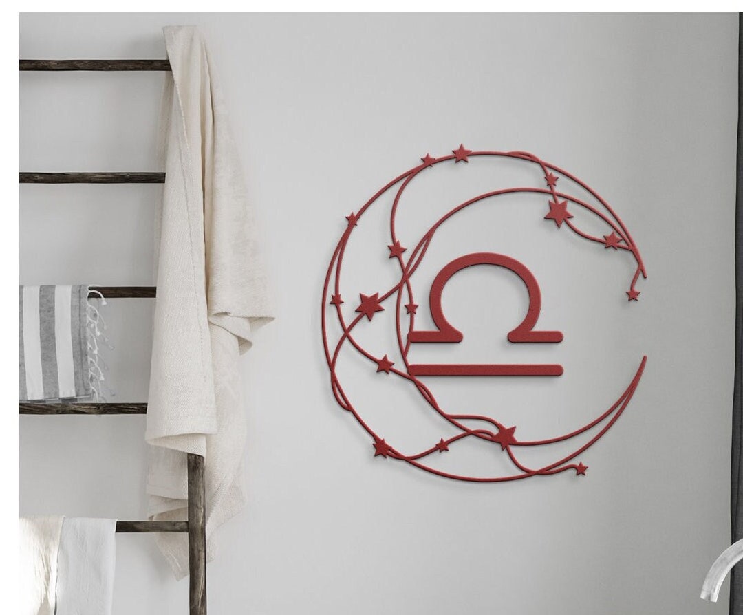 Libra Moon Metal Wall Art Libra Birthday Gifts Libra Wall - Etsy