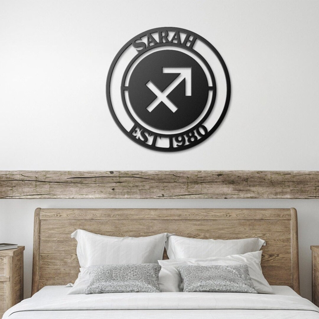 Custom Sagittarius Zodiac Metal Wall Art Sagittarius Birthday Gift ...