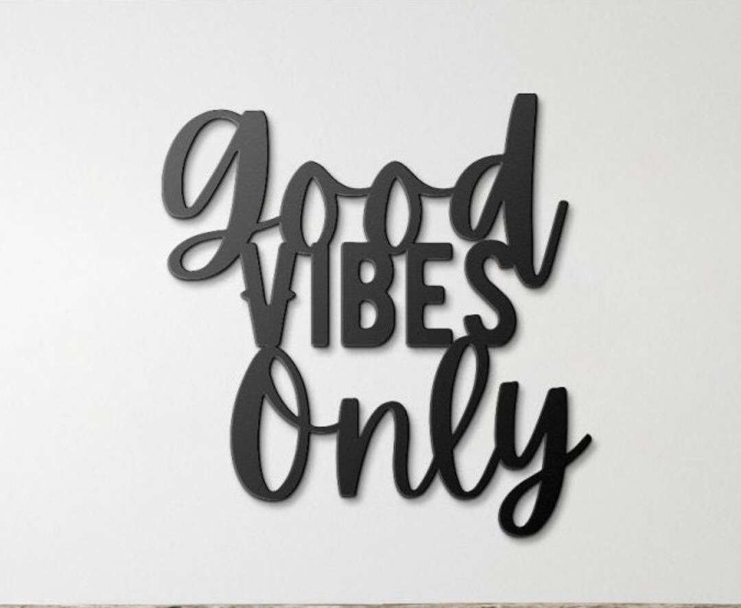 Good Vibes Only Metal Sign Metal Wall Art Housewarming Gift Gift for ...