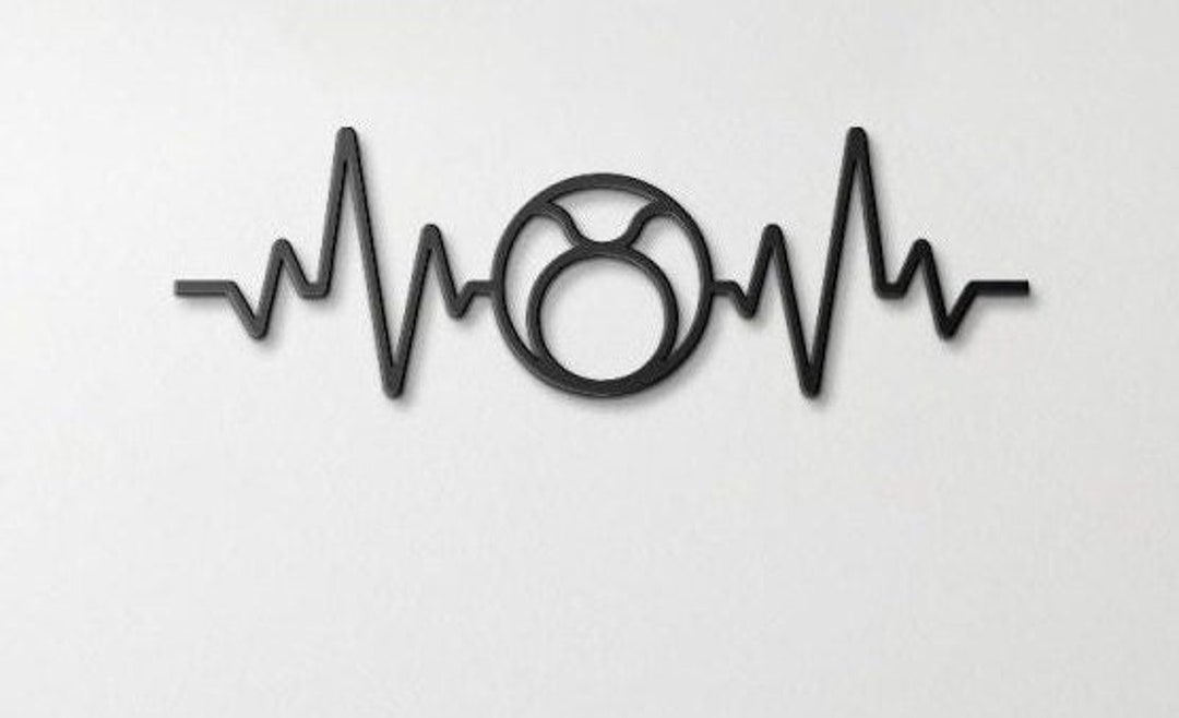 Taurus Metal Wall Art Taurus Heart Beat Metal Wall Art Taurus Zodiac ...