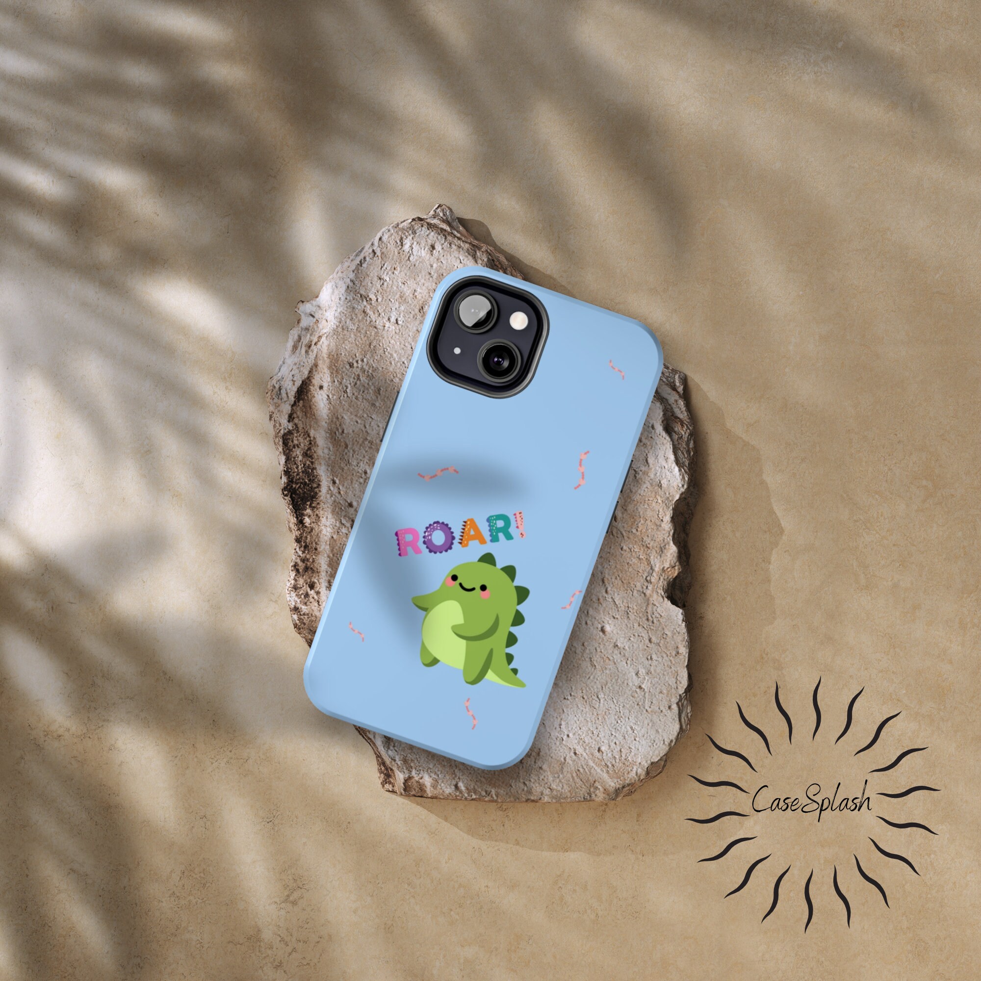 Baby Blue Cute Kawaii Dinosaur iPhone Case Korean Minimalist - Etsy