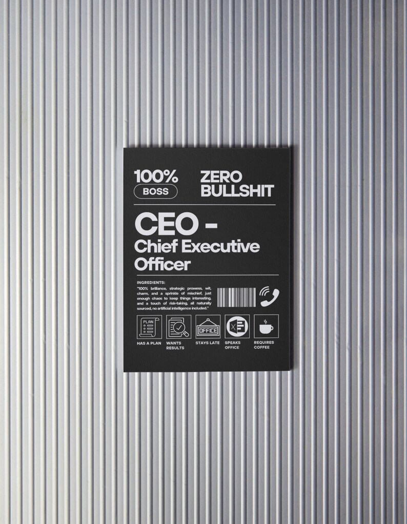 CEO Print File Svg-pdf-png in Black and White for Textiles or Other ...