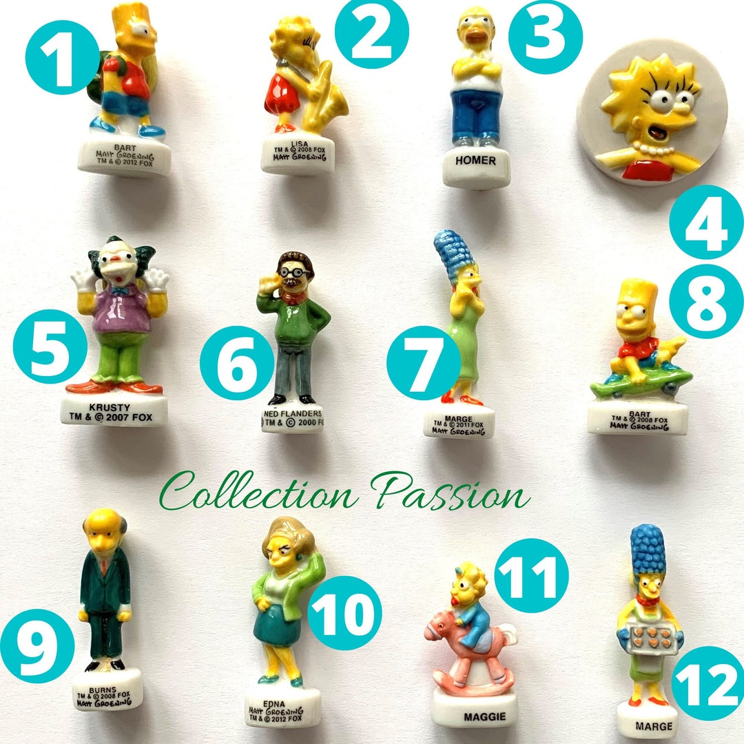 SIMPSONS MINIATURE Porcelain Bean Mini Figure Cake Topper Decoration ...