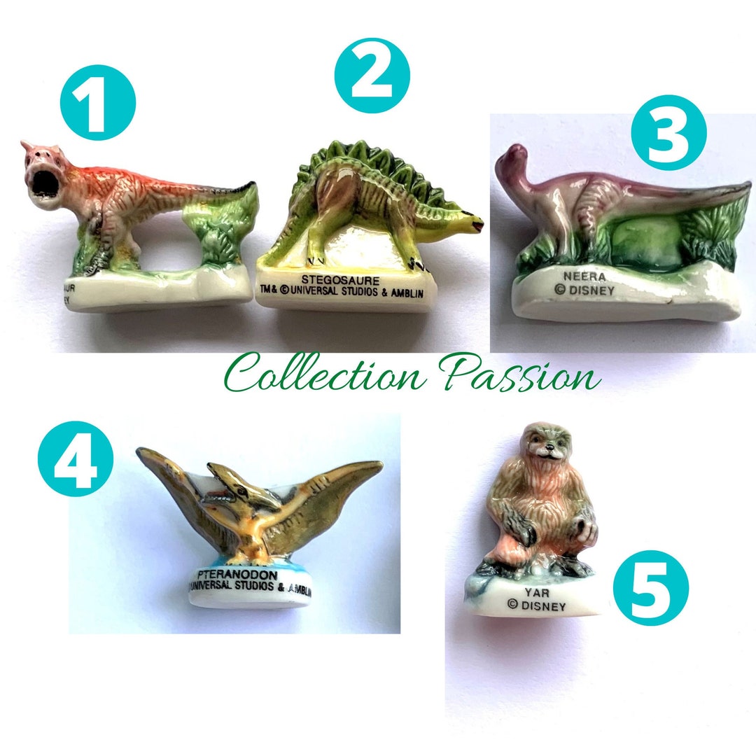 Choose DINOSAUR Feve Miniature Porcelain Mini Ceramic Figure - Etsy