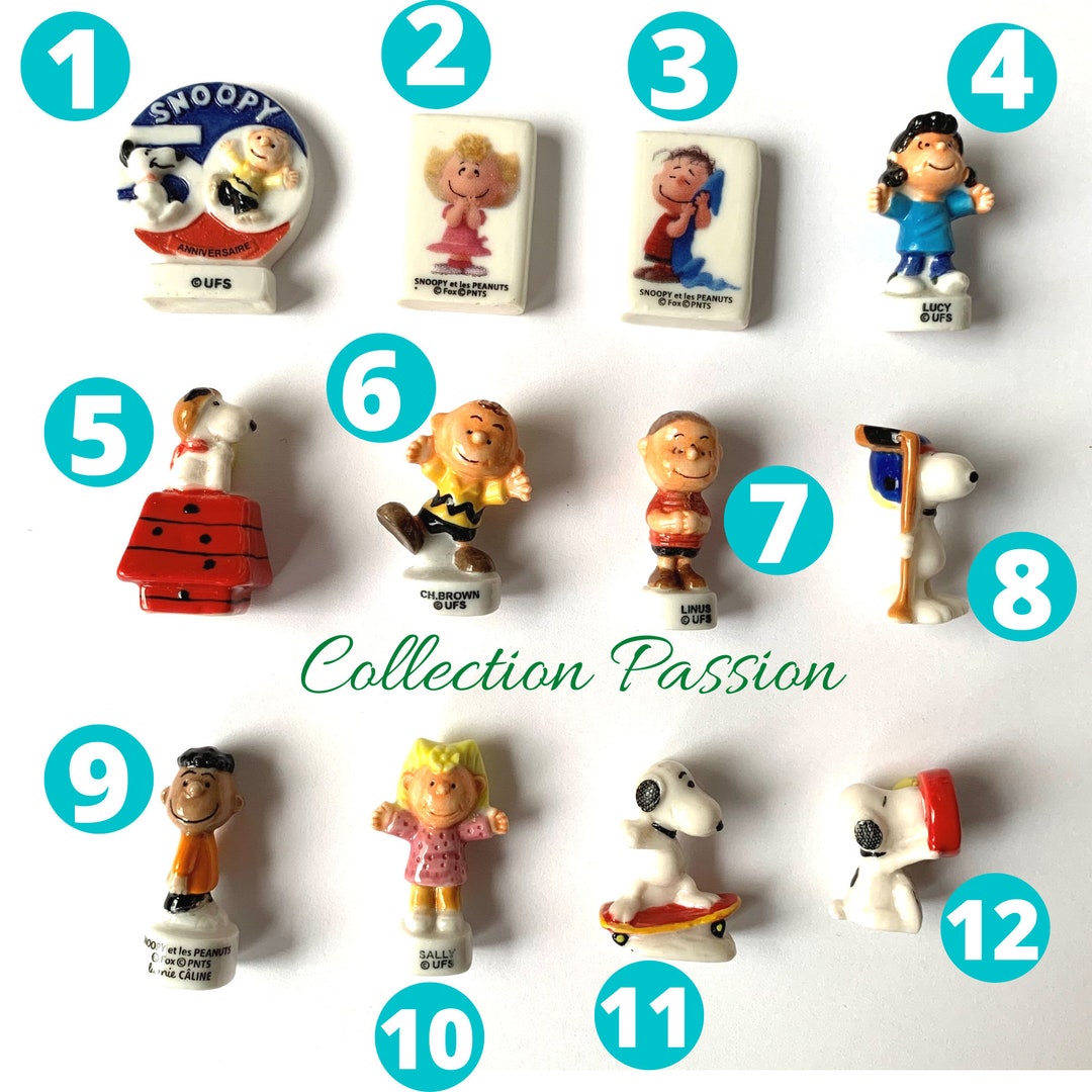 Miniatur-SNOOPY-Vintage-Porzellanfigur, Bohne Ihrer Wahl, Minifigur ...