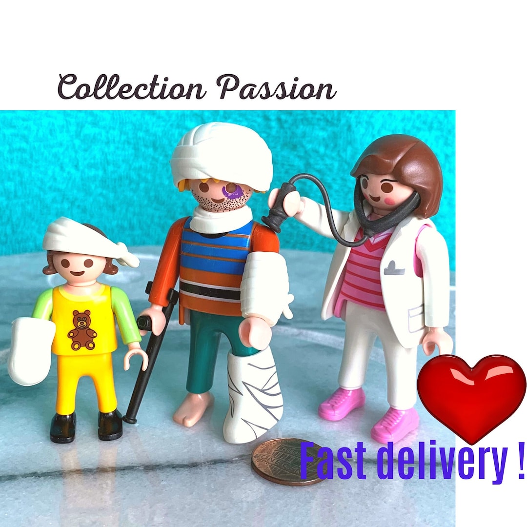 PLAYMOBIL HOSPITAL DOCTOR Gift Action Figure Toy, Medical Nurse With ...