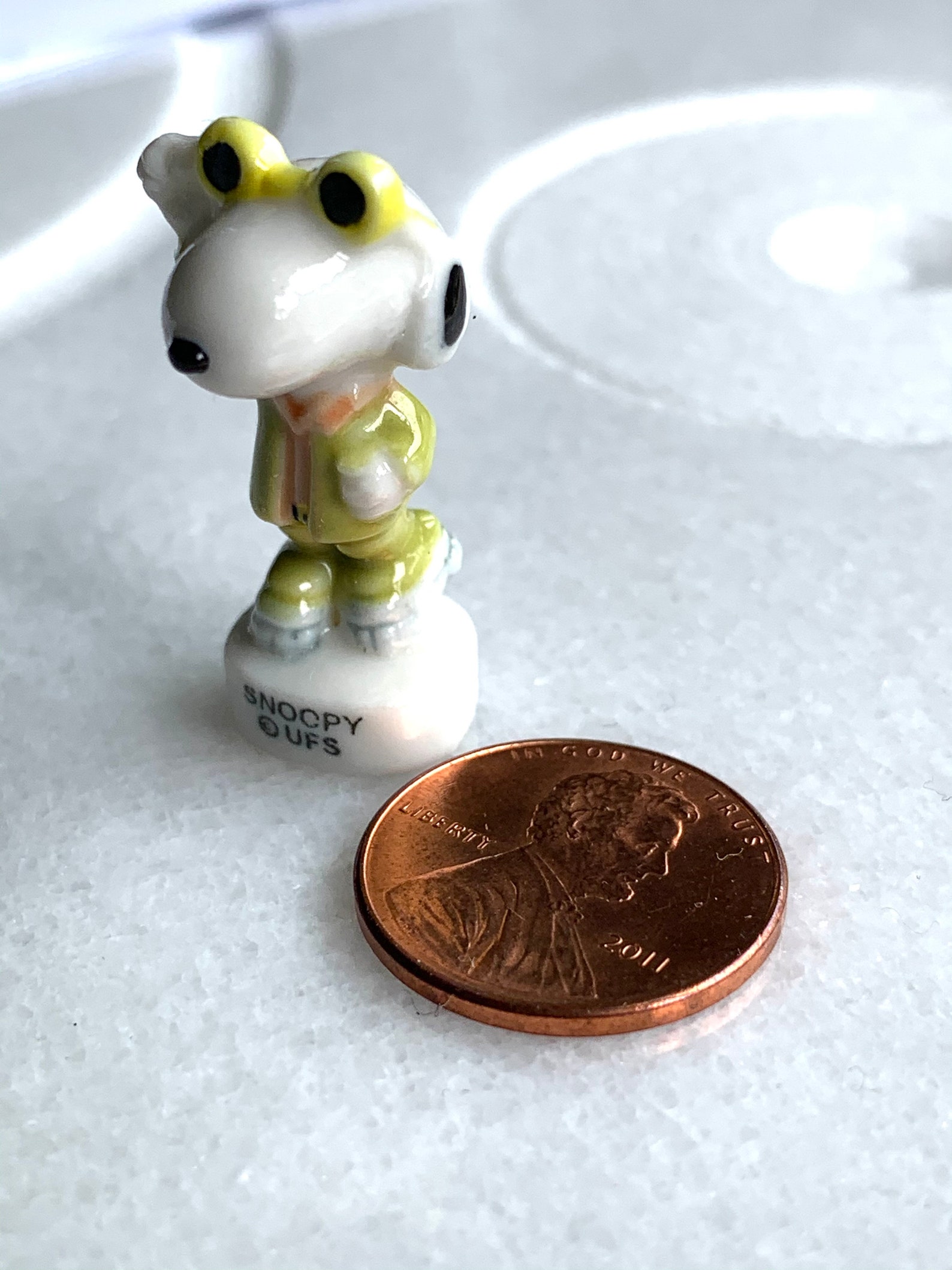 Miniature SNOOPY vintage figurine porcelain Fève au choix | Etsy