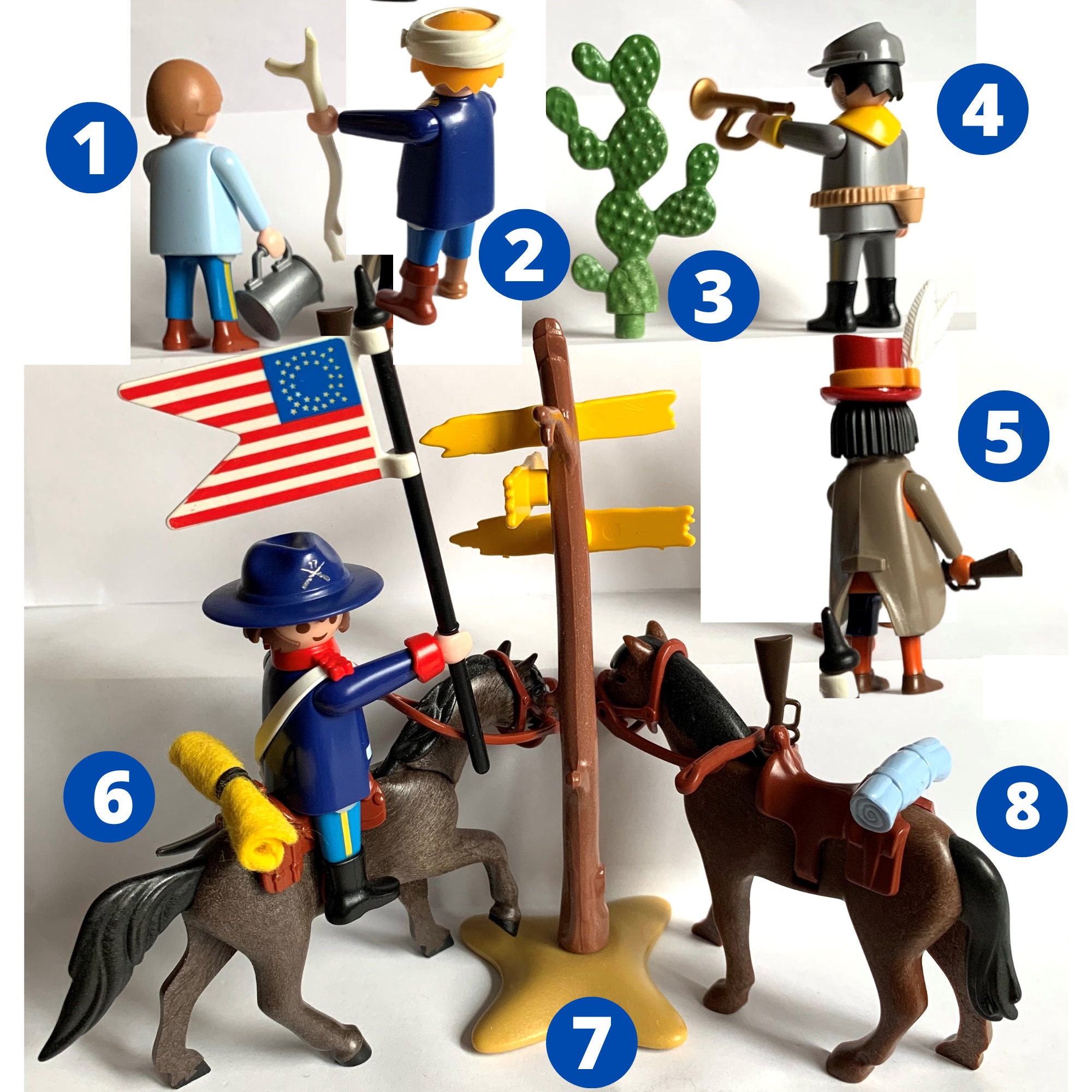 PLAYMOBIL Figure CAVALRY CIVIL War Horse Western Playmobile - Etsy UK