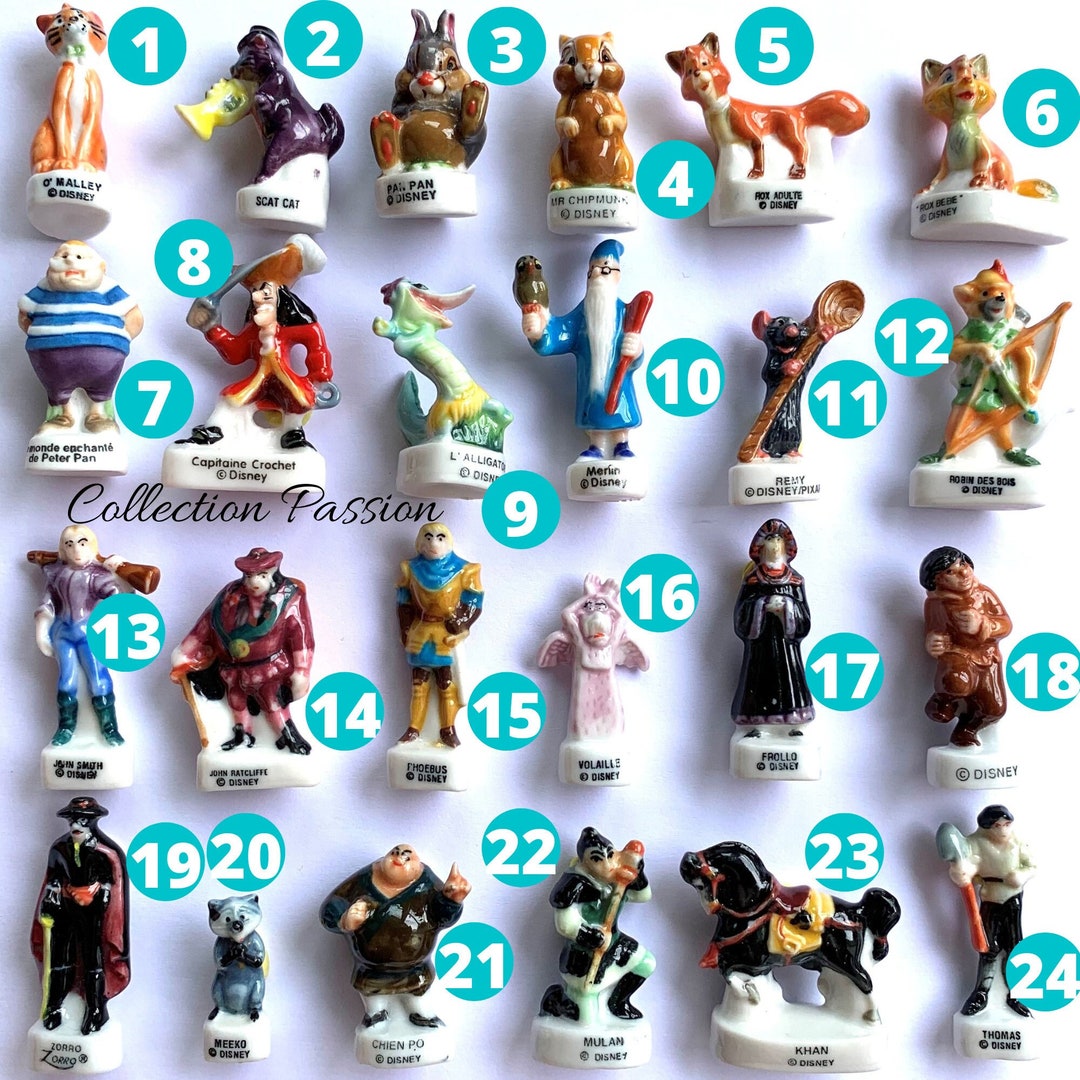 French FEVES DISNEY Miniature Figure Mini Ceramic Figurines - Etsy