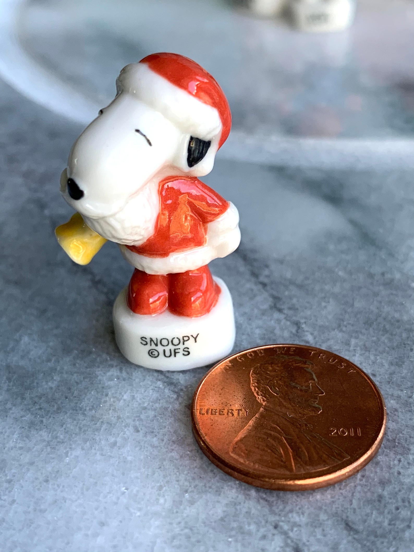 Miniature SNOOPY vintage figurine porcelain Fève au choix | Etsy
