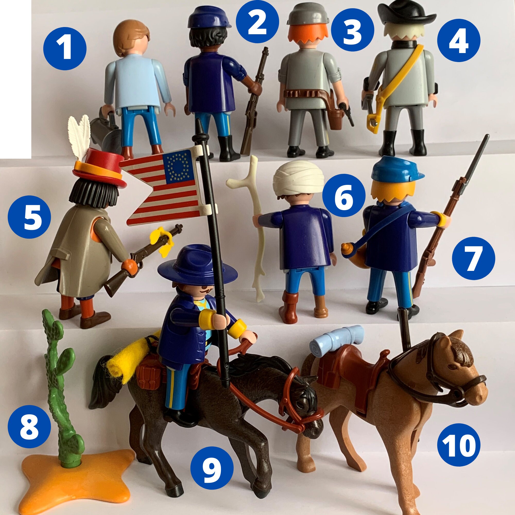 PLAYMOBIL Figure CAVALRY CIVIL War Horse Western Playmobile - Etsy
