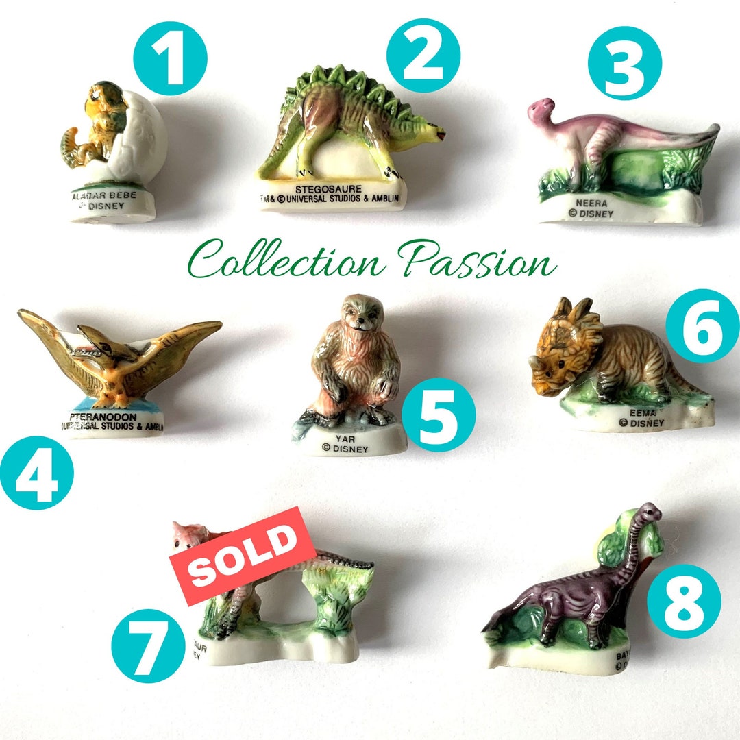 Choose DINOSAUR Feve Miniature Porcelain Mini Ceramic Figure - Etsy