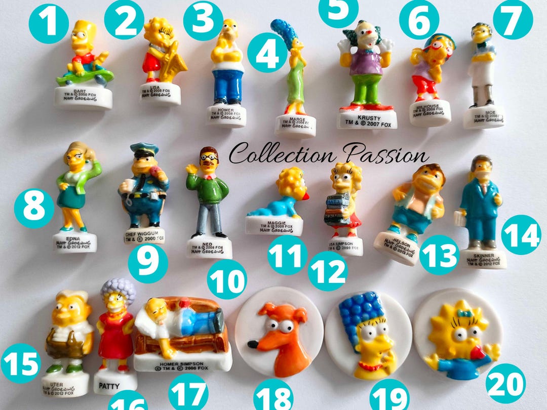 SIMPSONS MINIATURE Porcelain Bean Mini Figure Cake Topper Decoration ...