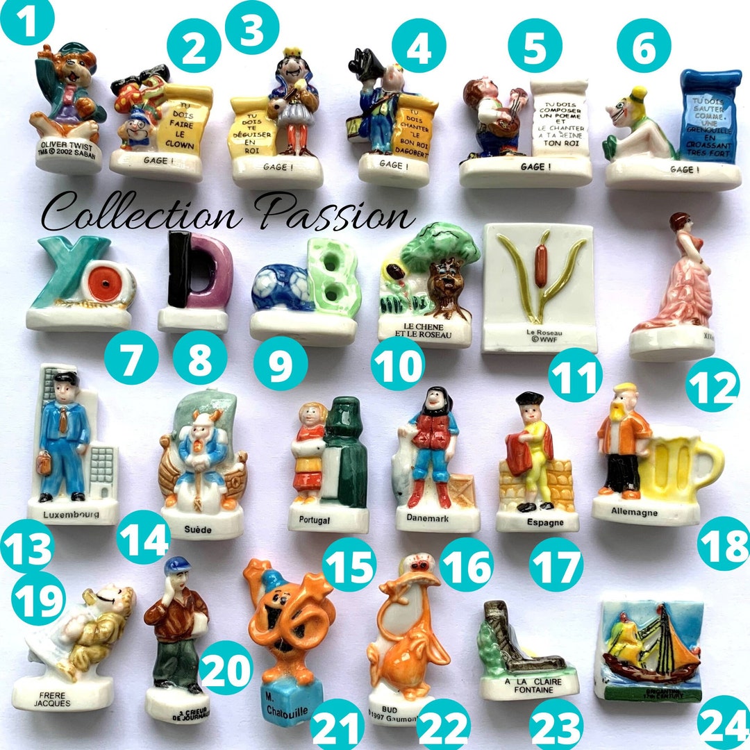 FRENCH FEVES Miniature Figure Mini Ceramic Figurines Perfect - Etsy