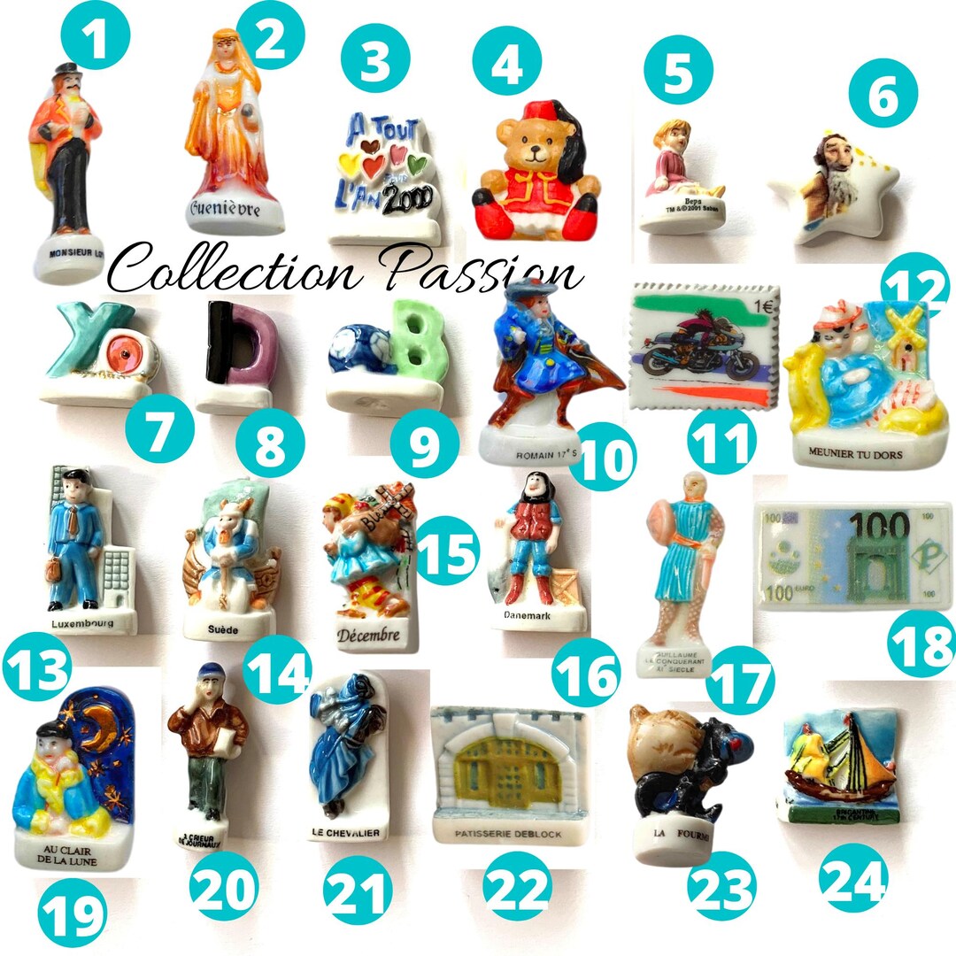 French FEVES Miniature Figure, Mini Ceramic Figurines, Perfect Decor ...
