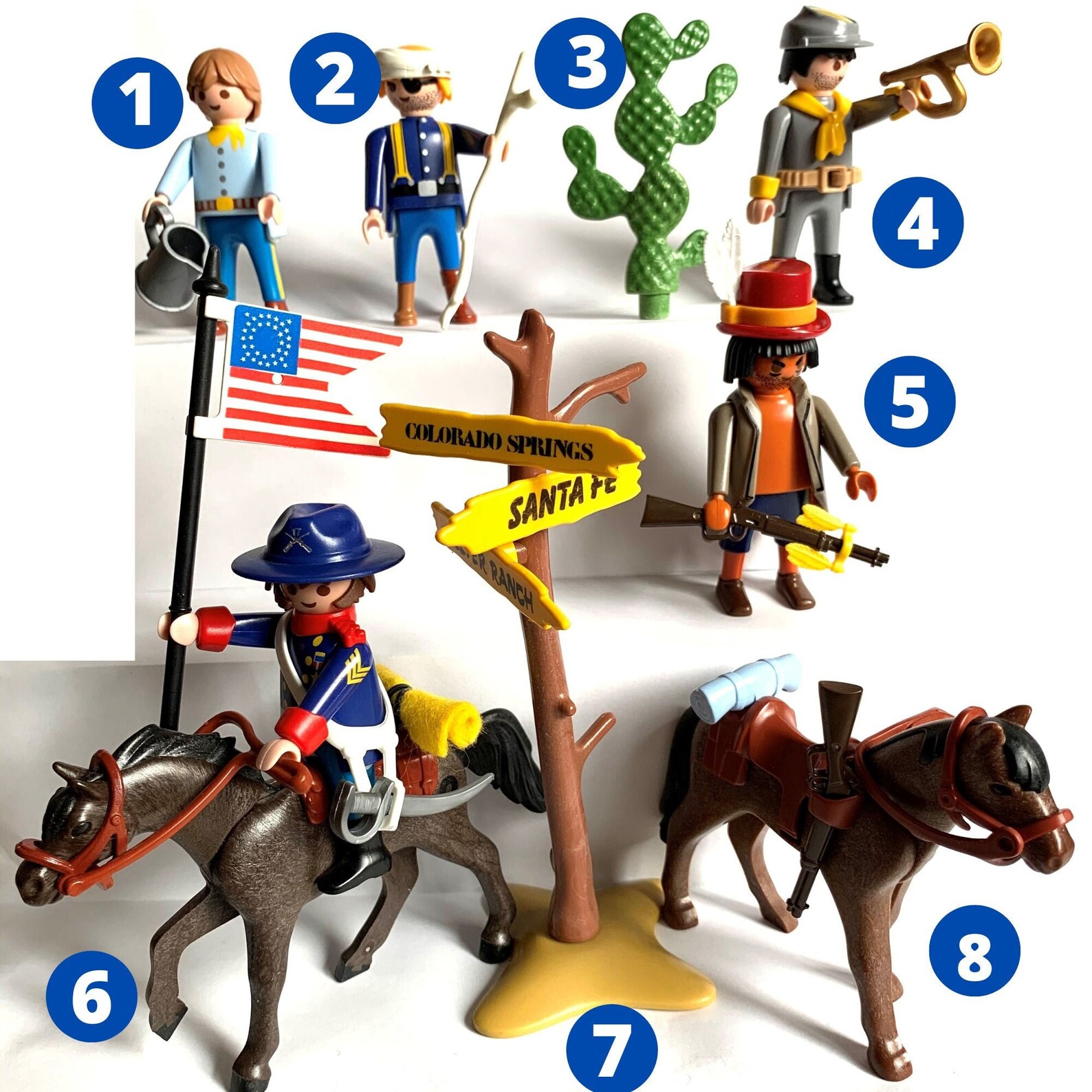 PLAYMOBIL Figure CAVALRY CIVIL War Horse Western Playmobile - Etsy