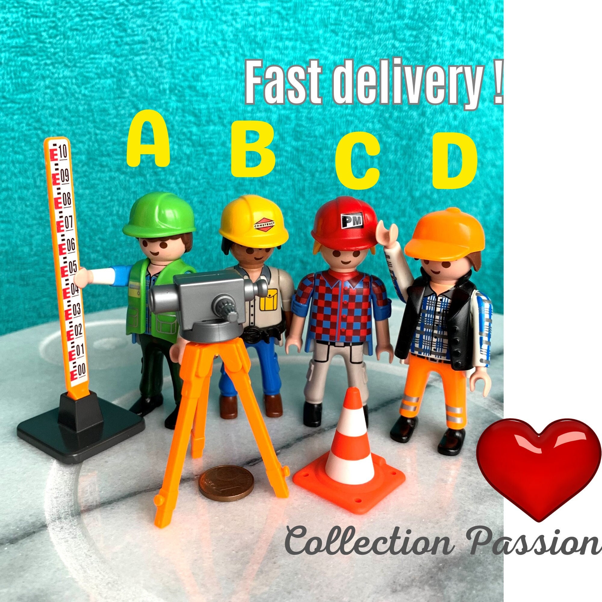 QUANTITY SURVEYOR Gift Playmobil Construction Figure, Topographer With ...