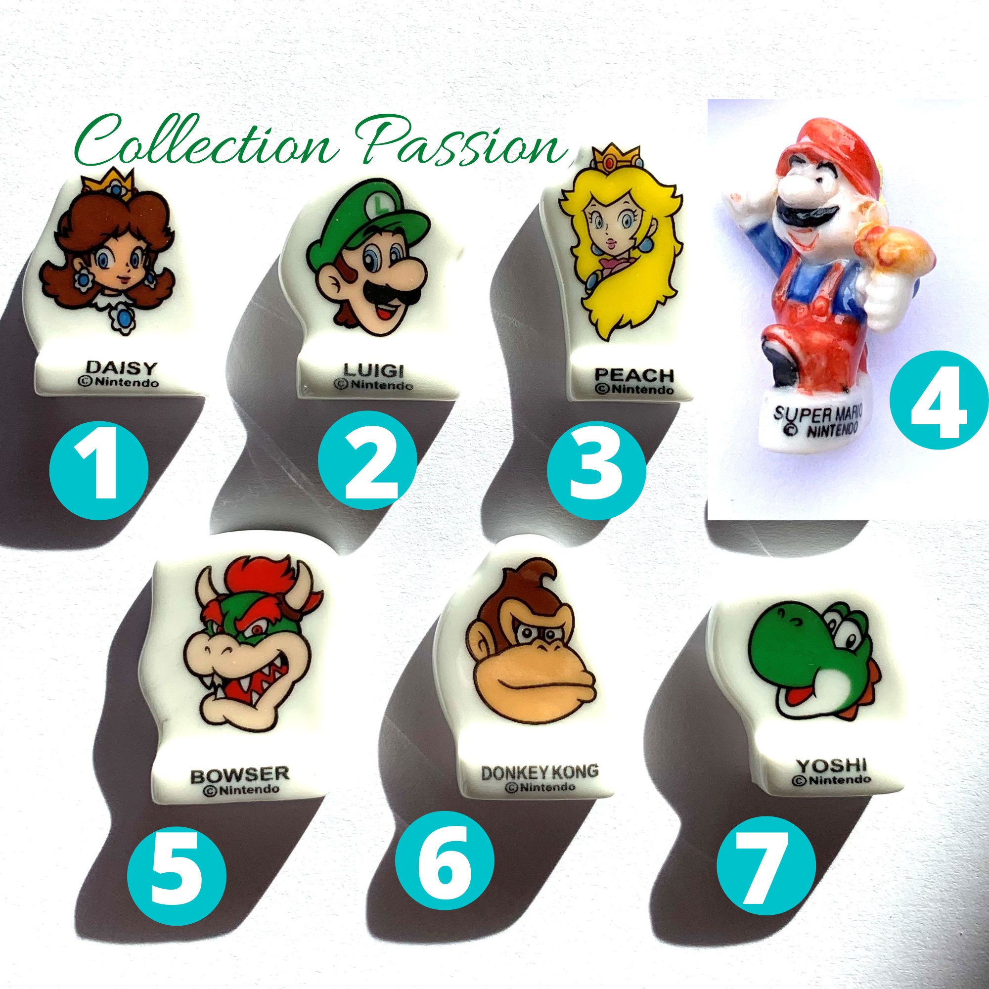 Miniature SUPER MARIO BROS Porcelain Figurine Bean of Your - Etsy