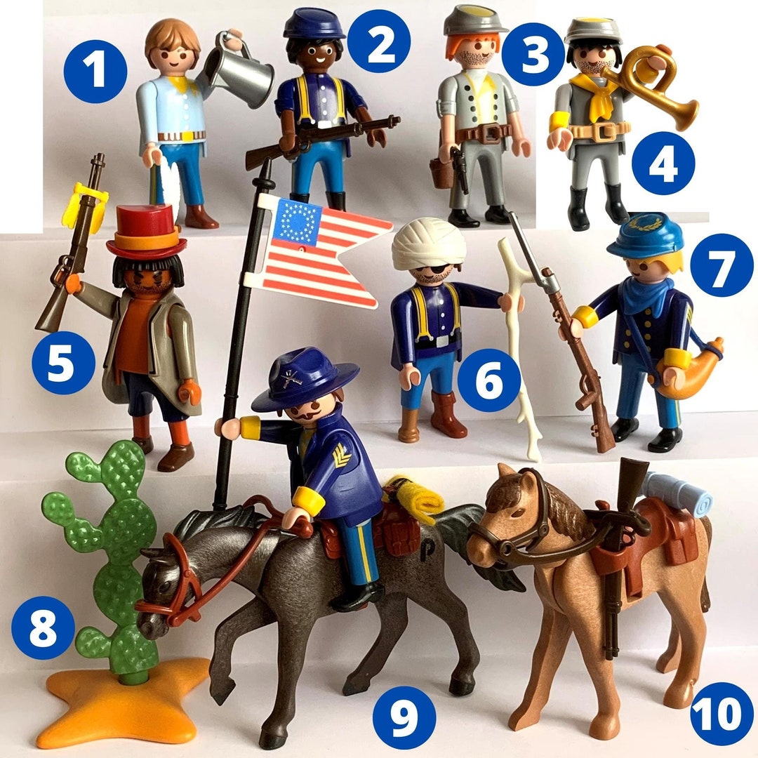 PLAYMOBIL Figure CAVALRY CIVIL War Horse Western Playmobile - Etsy