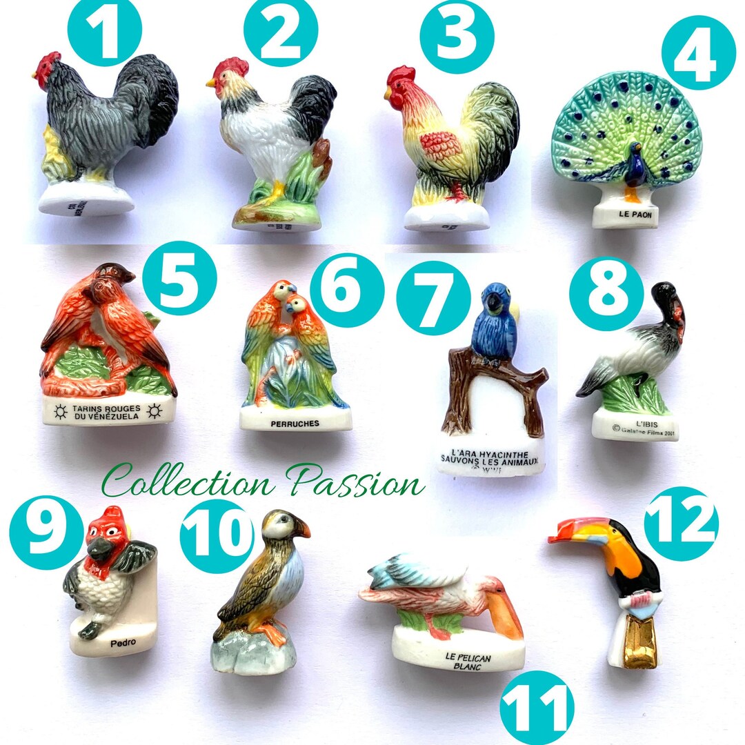 Miniature ROOSTER PORCELAIN Bean of Your Choice Tiny Ceramic - Etsy