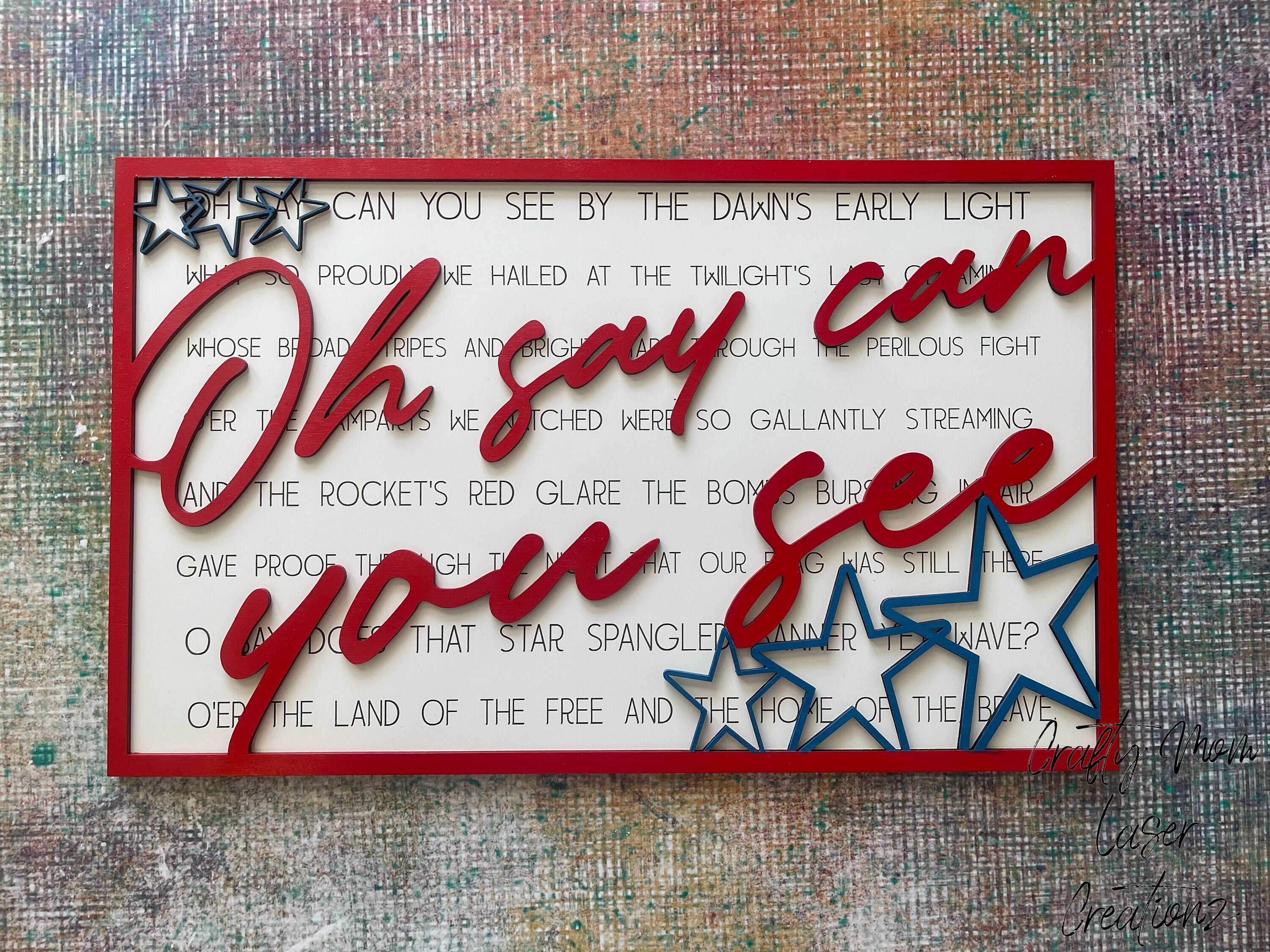 Oh Say Can You See Sign Wooden Sign Patriotic Sign | Etsy