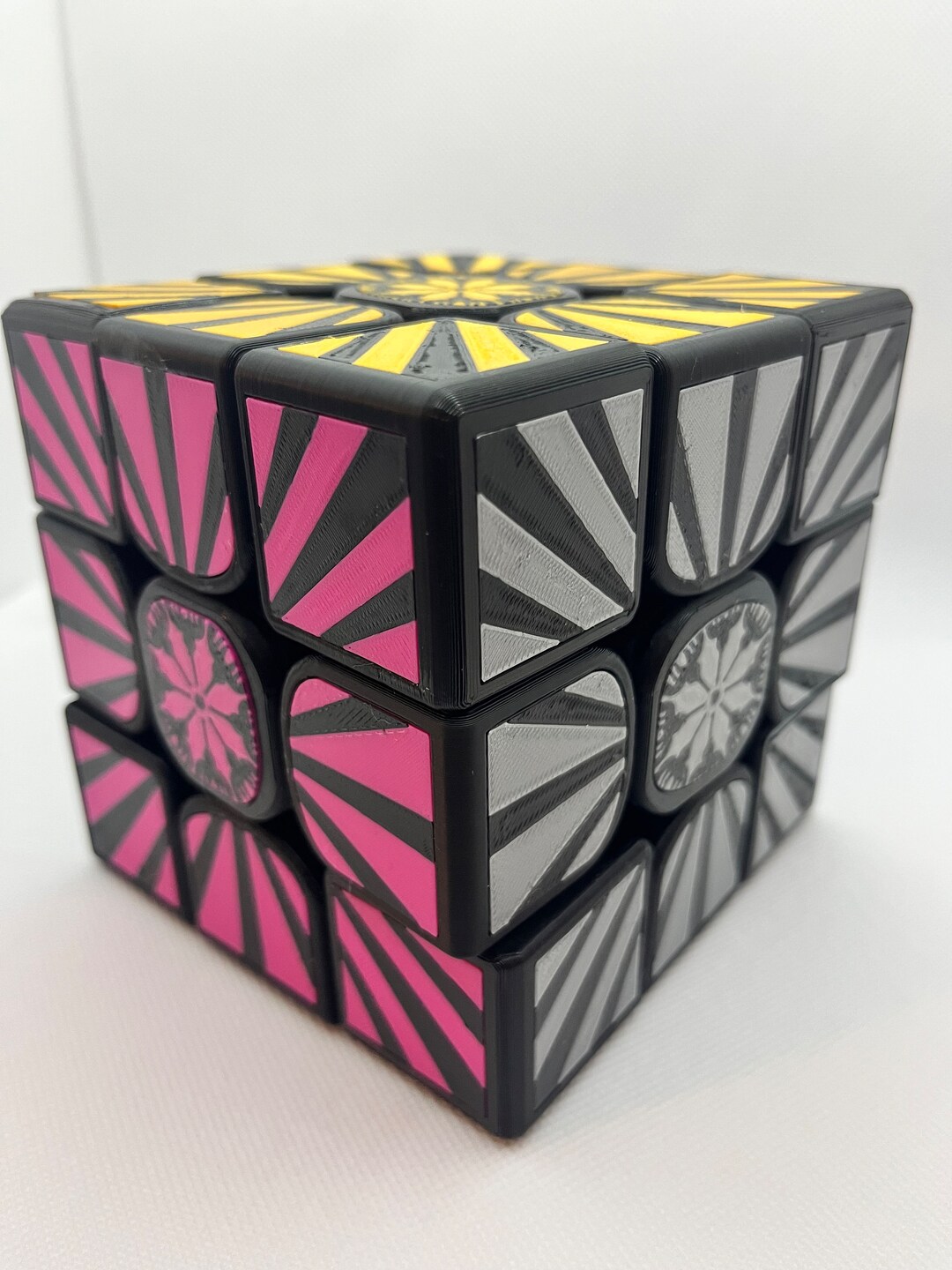 Handmade 3d-printed Oversized Rubik's Cube With Intricate Colored ...