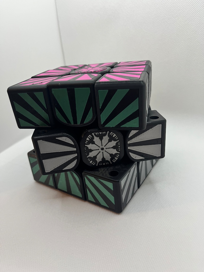 Handmade 3d-printed Oversized Rubik's Cube With Intricate Colored ...