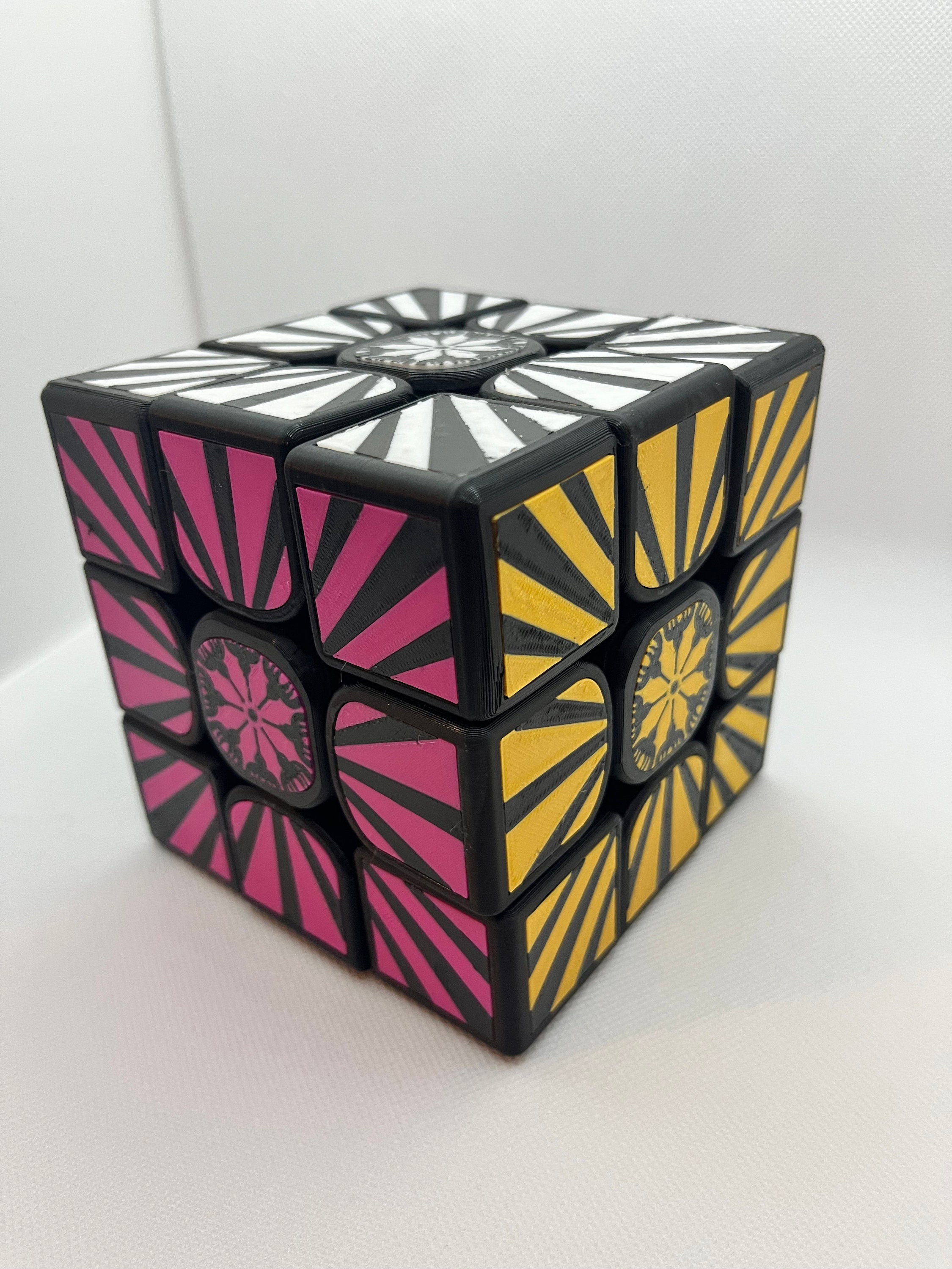 Handmade 3d-printed Oversized Rubik's Cube With Intricate Colored ...