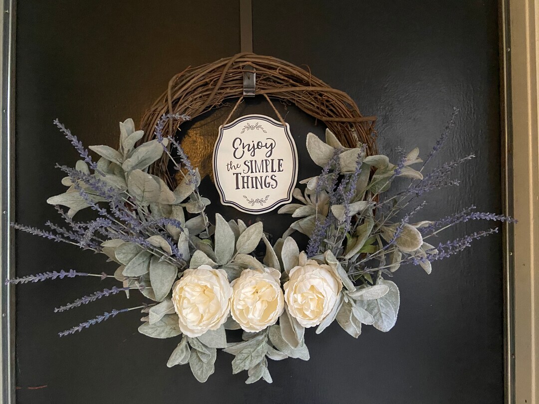 Enjoy the Simple Things Wreath - Etsy