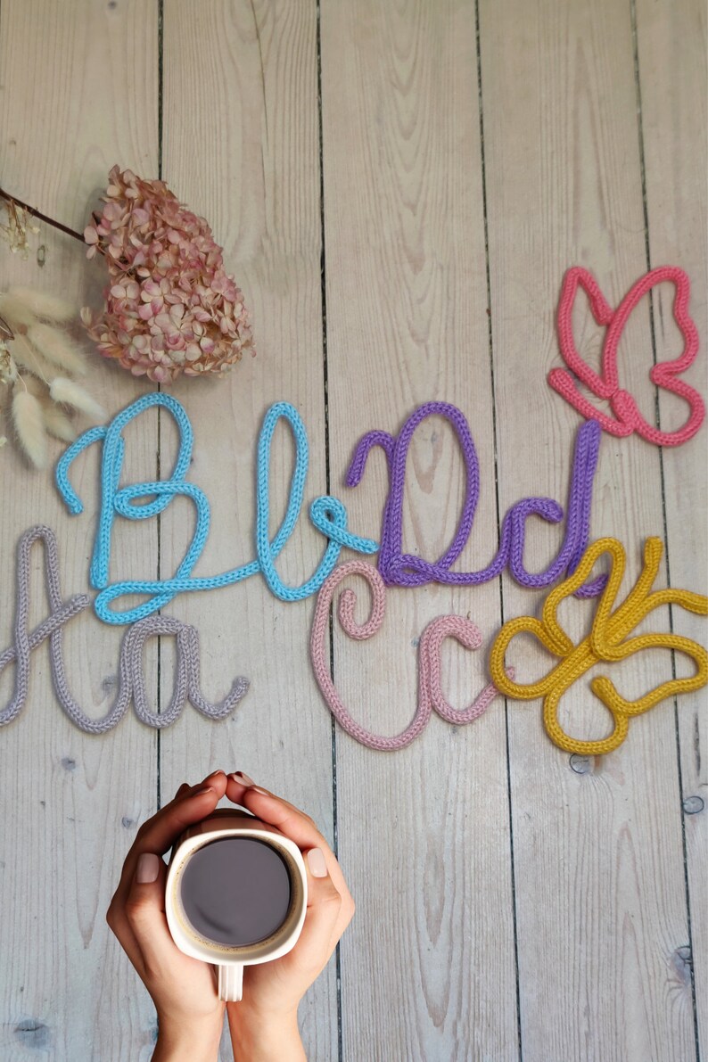 Printable Letter Templates for Knitted Wire, Uppercase and Lowercases ...