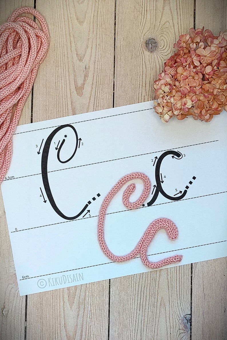 Printable Letter Templates for Knitted Wire, Uppercase and Lowercases ...