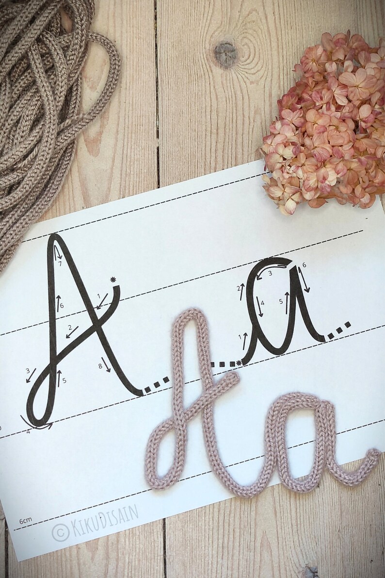 Printable Letter Templates for Knitted Wire, Uppercase and Lowercases ...