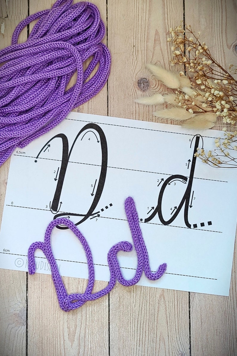 Printable Letter Templates for Knitted Wire, Uppercase and Lowercases ...