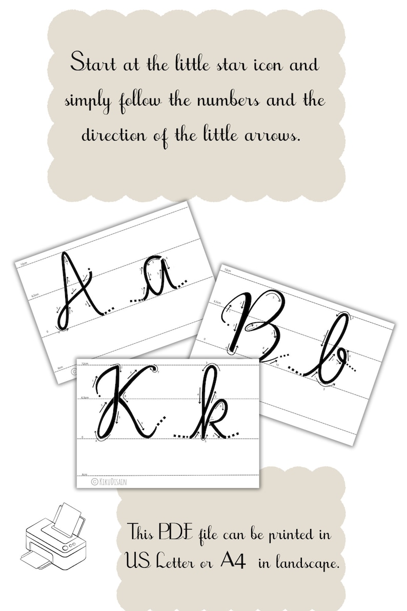 Printable Letter Templates for Knitted Wire, Uppercase and Lowercases ...