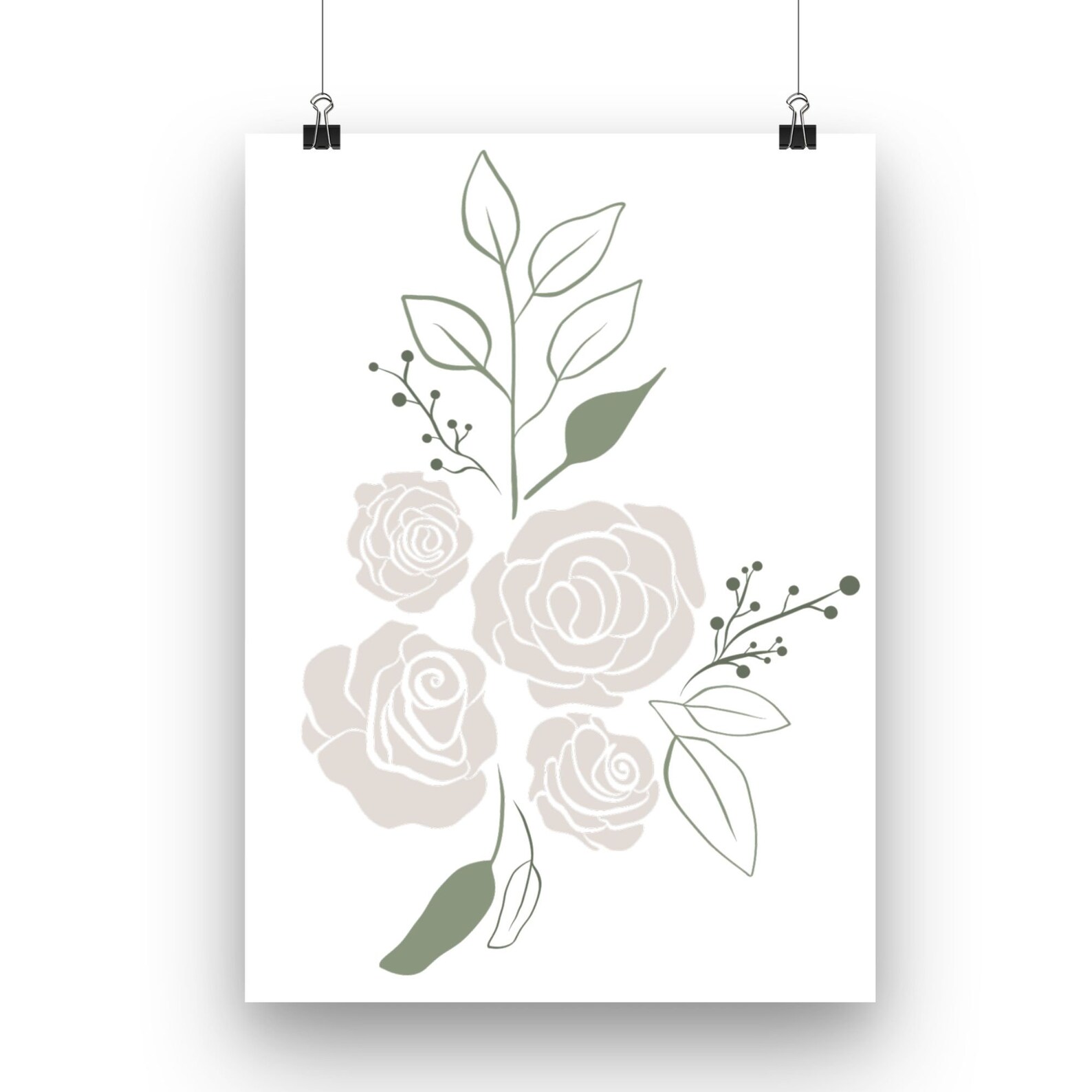 Vintage Rose SVG Files and Clipart for Wedding Invitations, Cards and ...