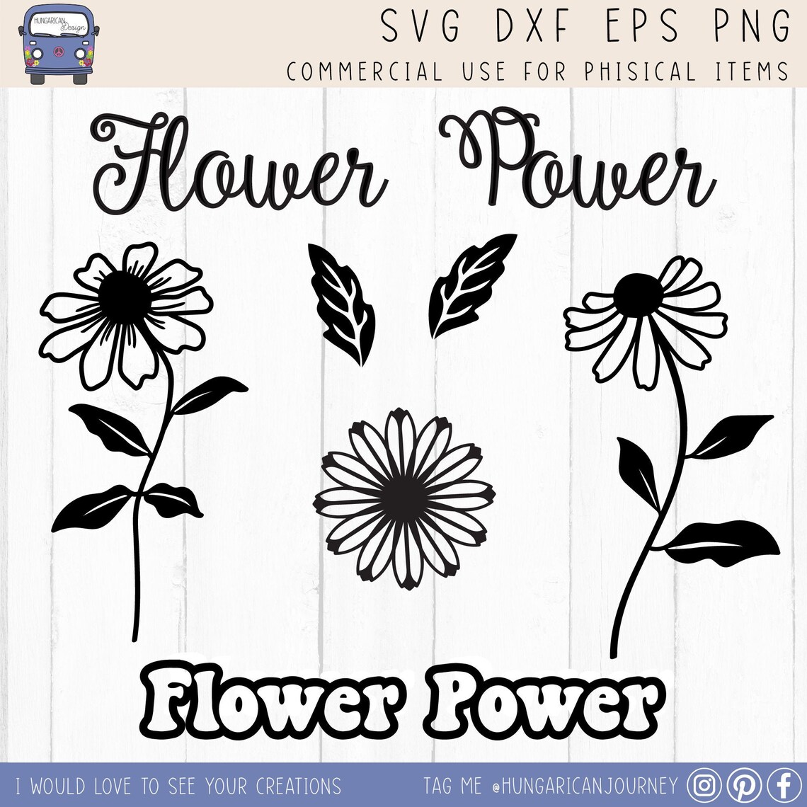 Flower Power SVG Bundle, Wildflowers Svg, Floral Svg, Flower Sketch Svg ...