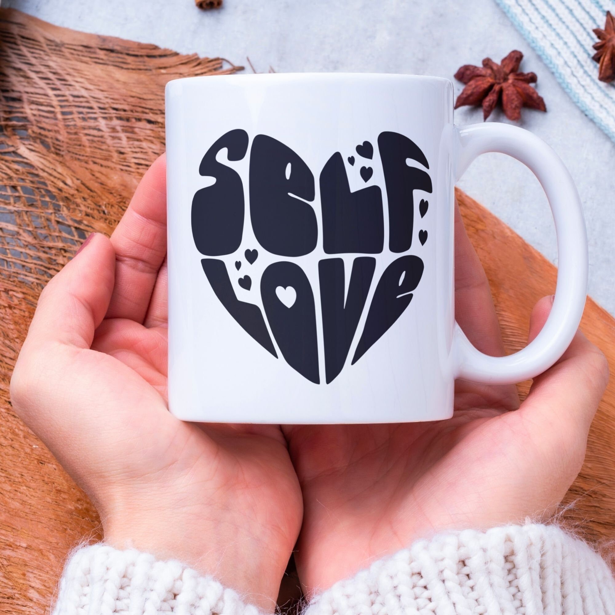 Self Love Heart SVG, Inspirational Svg, Positive Svg, Body Positive Svg ...