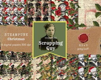 Christmas Digital Paper Vector Wallpaper Illustration - Etsy