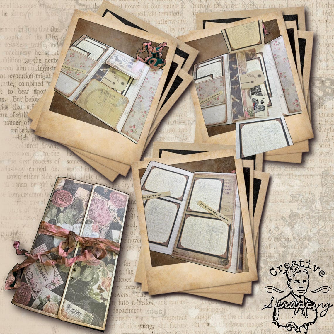 Medium Folio Templates --vintage News - Etsy