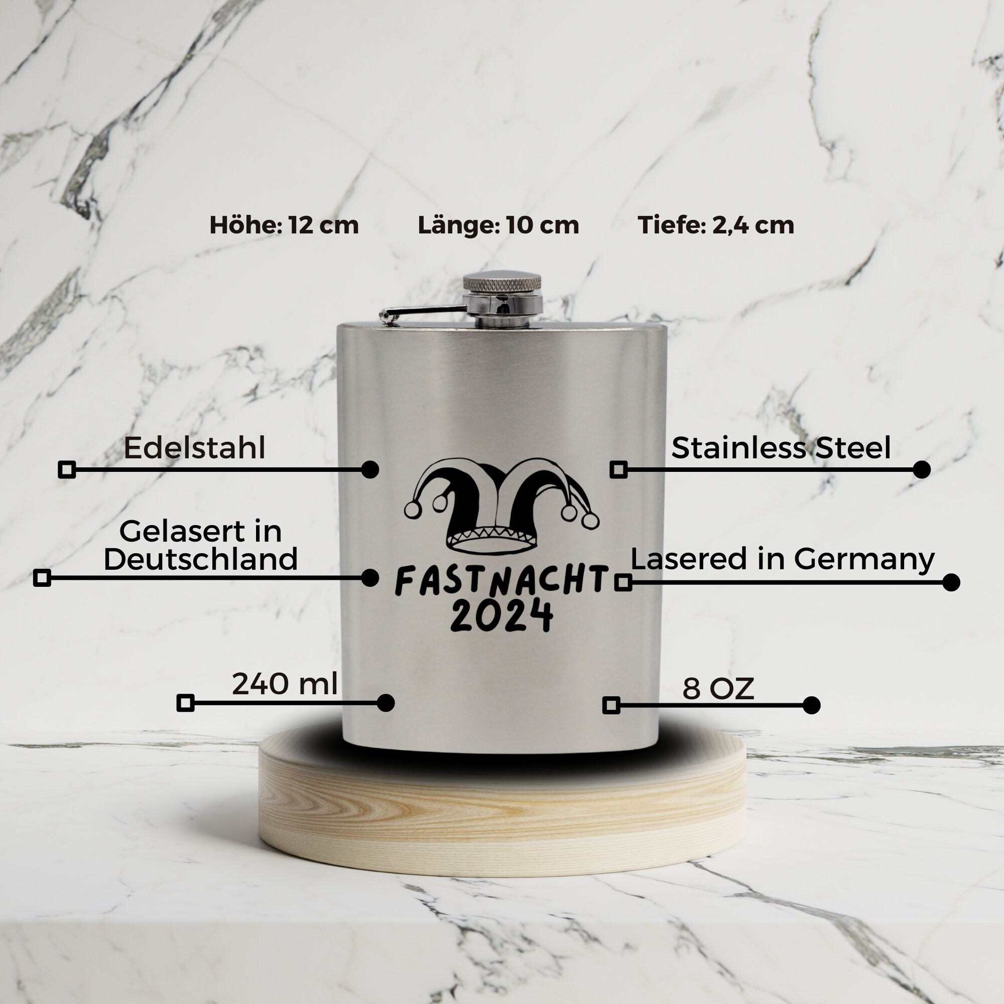 Carnival 2024 Hip Flask Fools Carnival Costumes Alaaf Carnival Fasnet ...