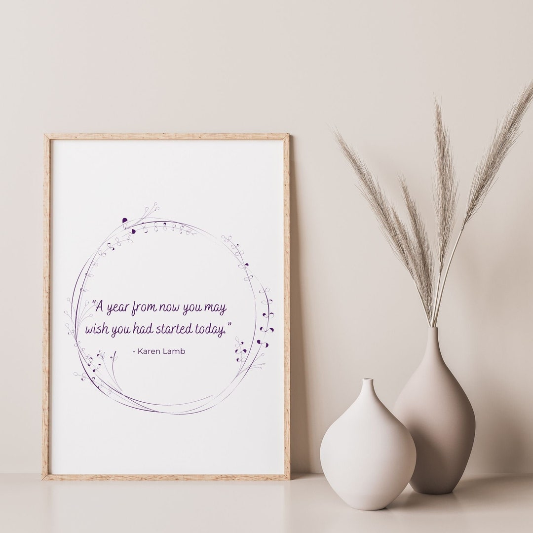 A Year From Now Quote Printable - Etsy
