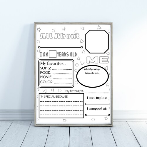 All About Me Printables - Etsy