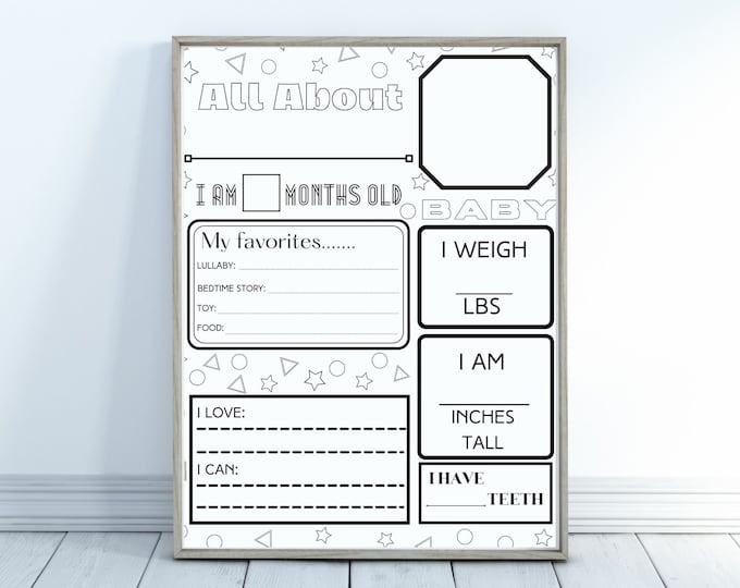 All About Baby Printable - Etsy