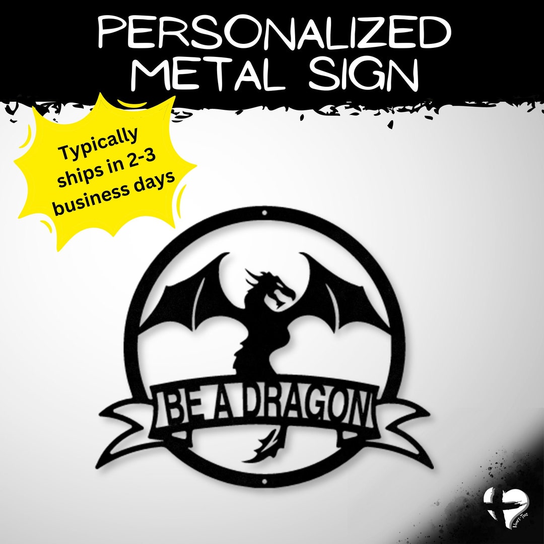 Dragon Round Laser Cut Metal Sign | Personalized Gifts for Dragon Lover ...