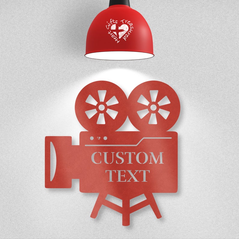 Movie Camera Sign | Customizable Steel Sign for Movie Night ...