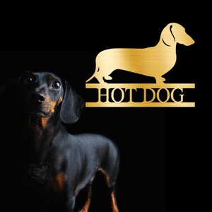 Cute Dachshund Gift | Personalized Dachshund Art, Custom Dog Metal Sign ...