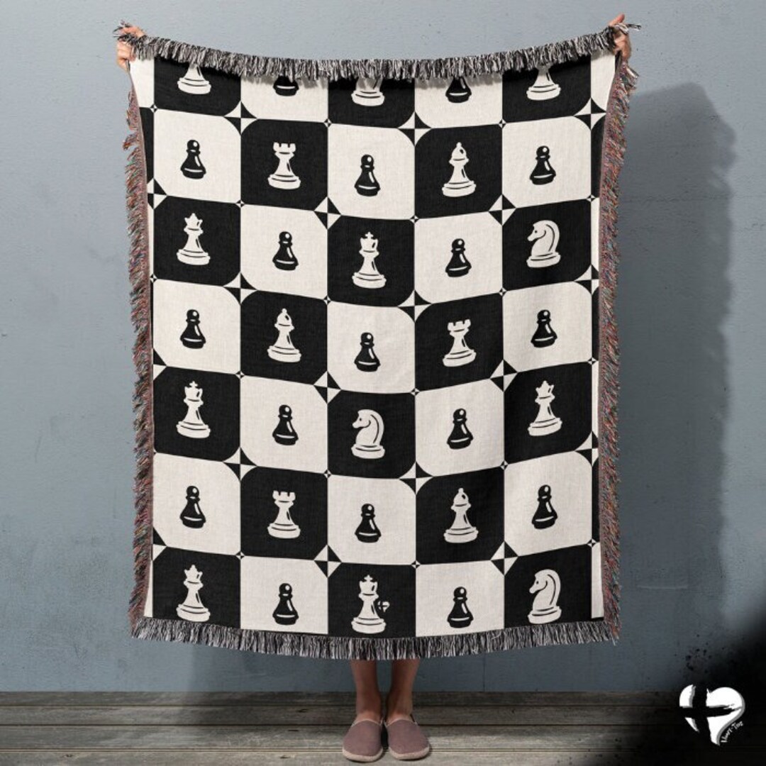 Giant Chess Pieces Blanket | Modern Chess Decor, Medieval Tapestry ...